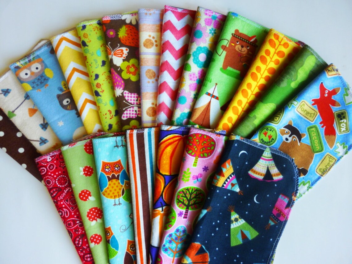 Kids Cloth Napkins Mixed Patterns Childrens Napkin Back to - Etsy