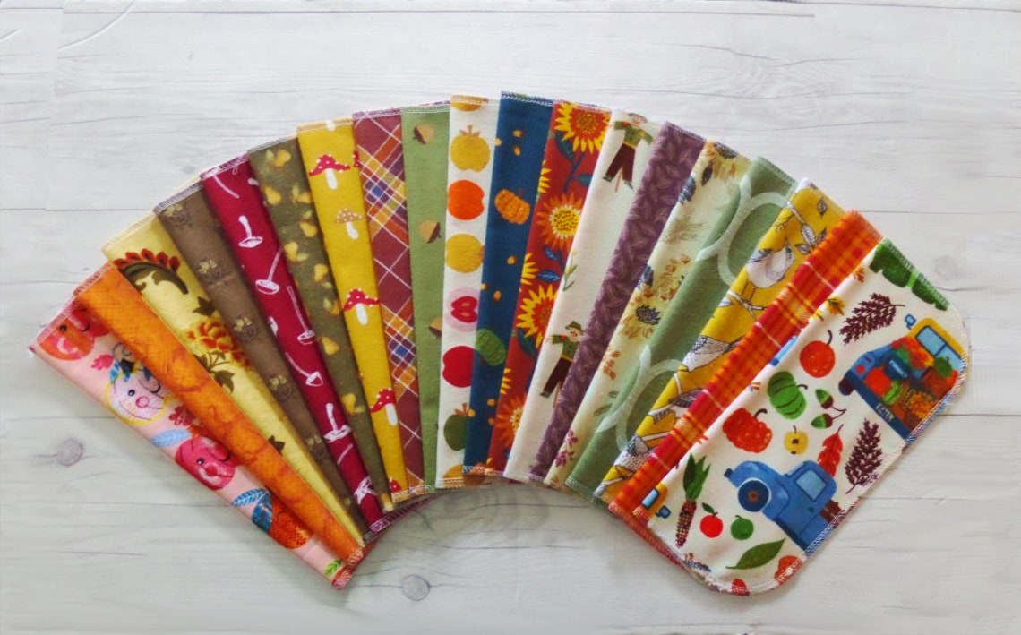 20 Autumn Cloth Napkins Mixed Thanksgiving Napkins Unpaper - Etsy