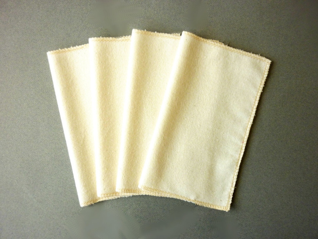 Organic Cotton Flannel Handkerchief Natural Reusable Tissue Washable ...