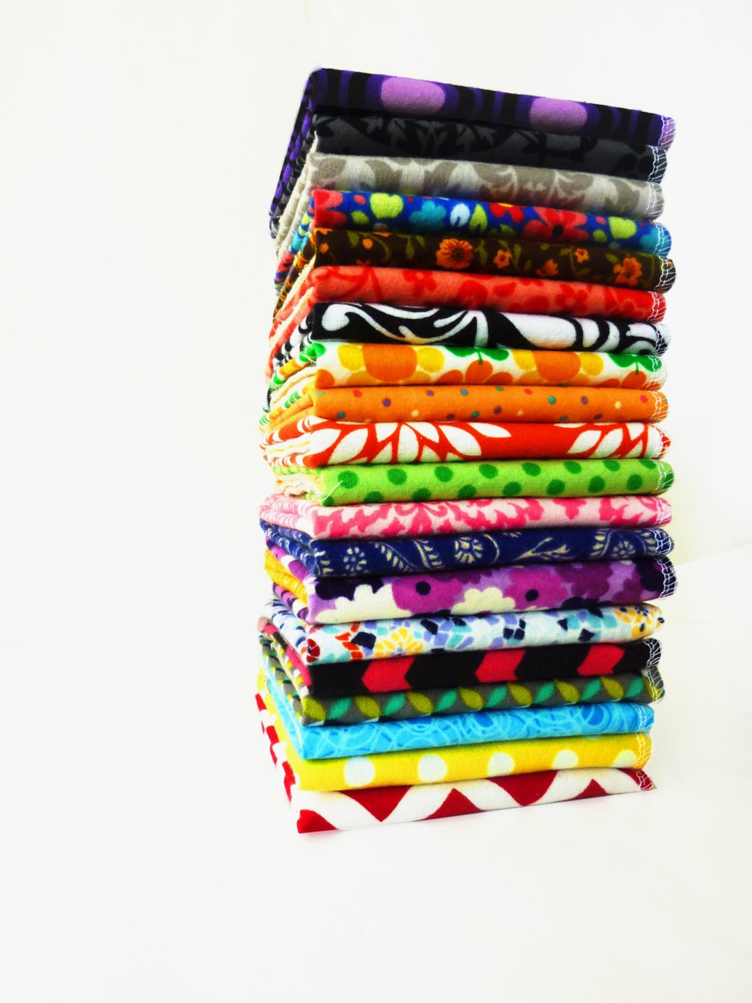 20 Mixed Modern Cloth Napkins - Reusable Paper Towels Flannel ...