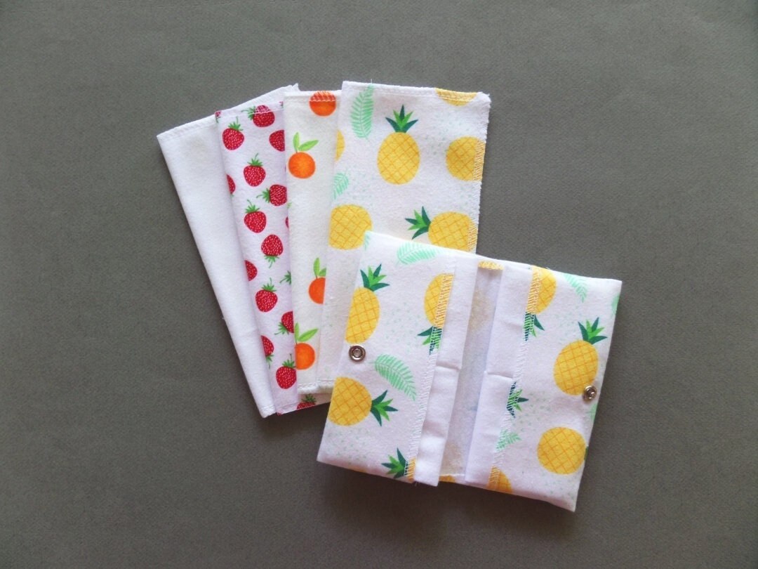 Washable Tissues & Tissue Case Travel Tissue Kit Reusable - Etsy