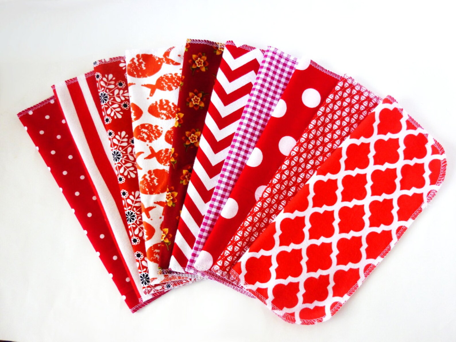 20 Red Cloth Napkins - Casual Napkins - Reusable Paper Towels - Napkin ...