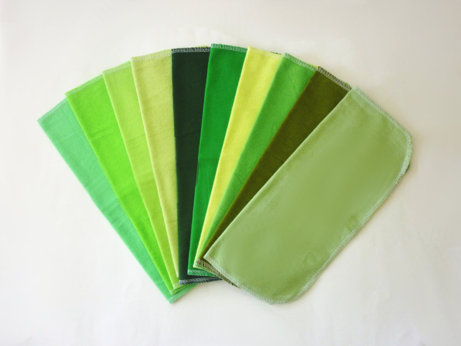 10 Cloth Napkins Green Reusable Paper Towels - Everyday Napkins ...