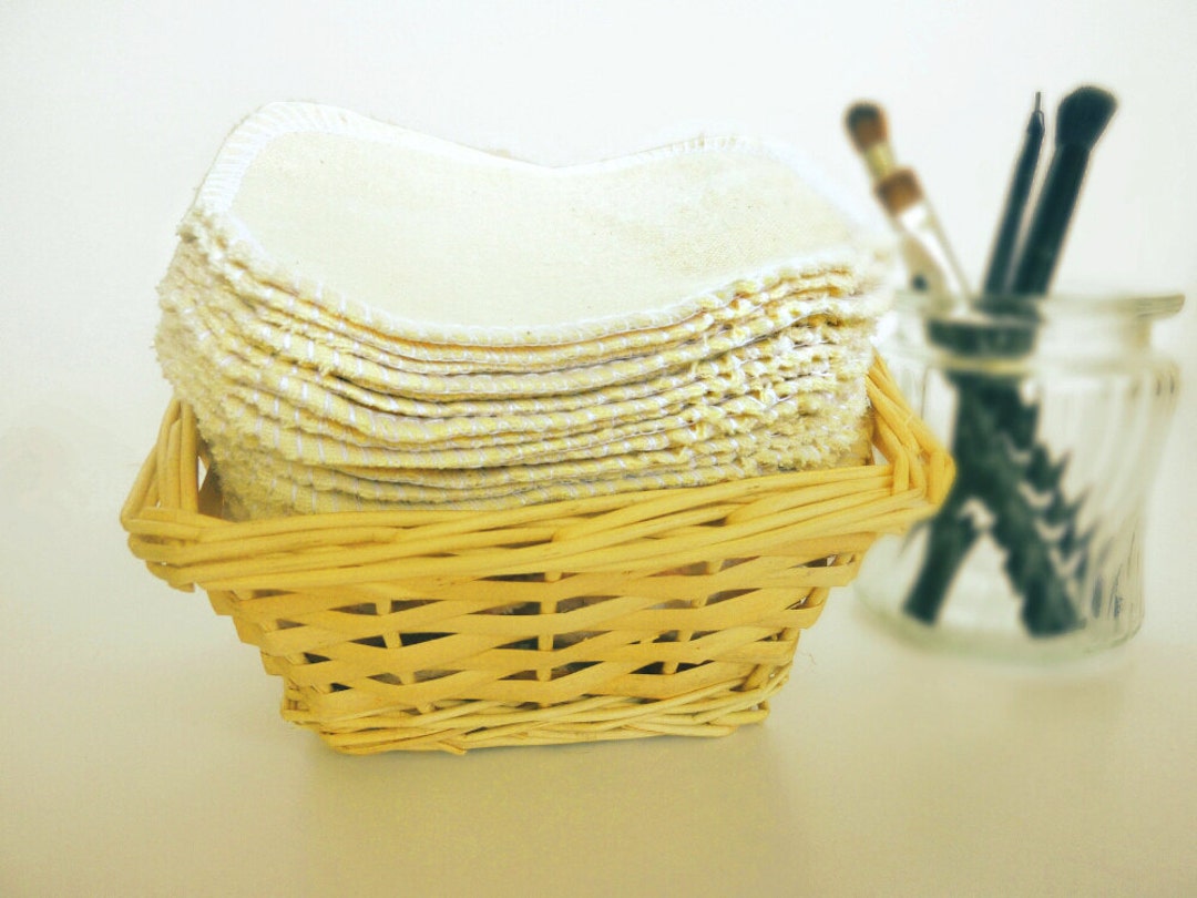 10 Cloth Wipes - Organic Skin Care Reusable Facial Rounds - Flannel ...