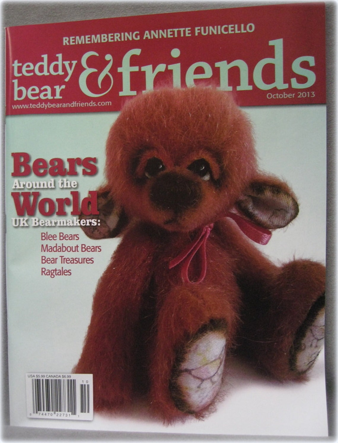 Teddy Bear and Friends Magazine October 2013 Issue - Etsy