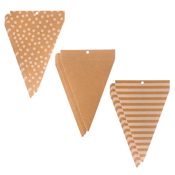 Kraft Pre-cut Banners Cardstock 8 Sheets Each of Three - Etsy