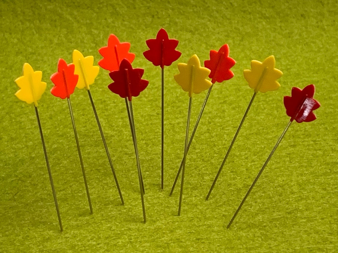 Momiji Pins From Tulip, 2 Inch Size. Autumn Leaves, Three Colors, 10 ...