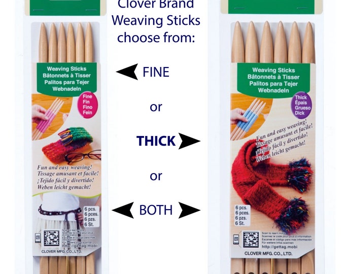 Clover Weaving Sticks, Choose Fine, Thick or Both - Etsy