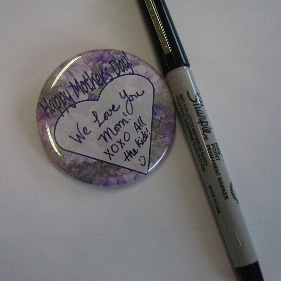 2 1/4" Pinback Button Mother's Day Add Your Own Message. - Etsy
