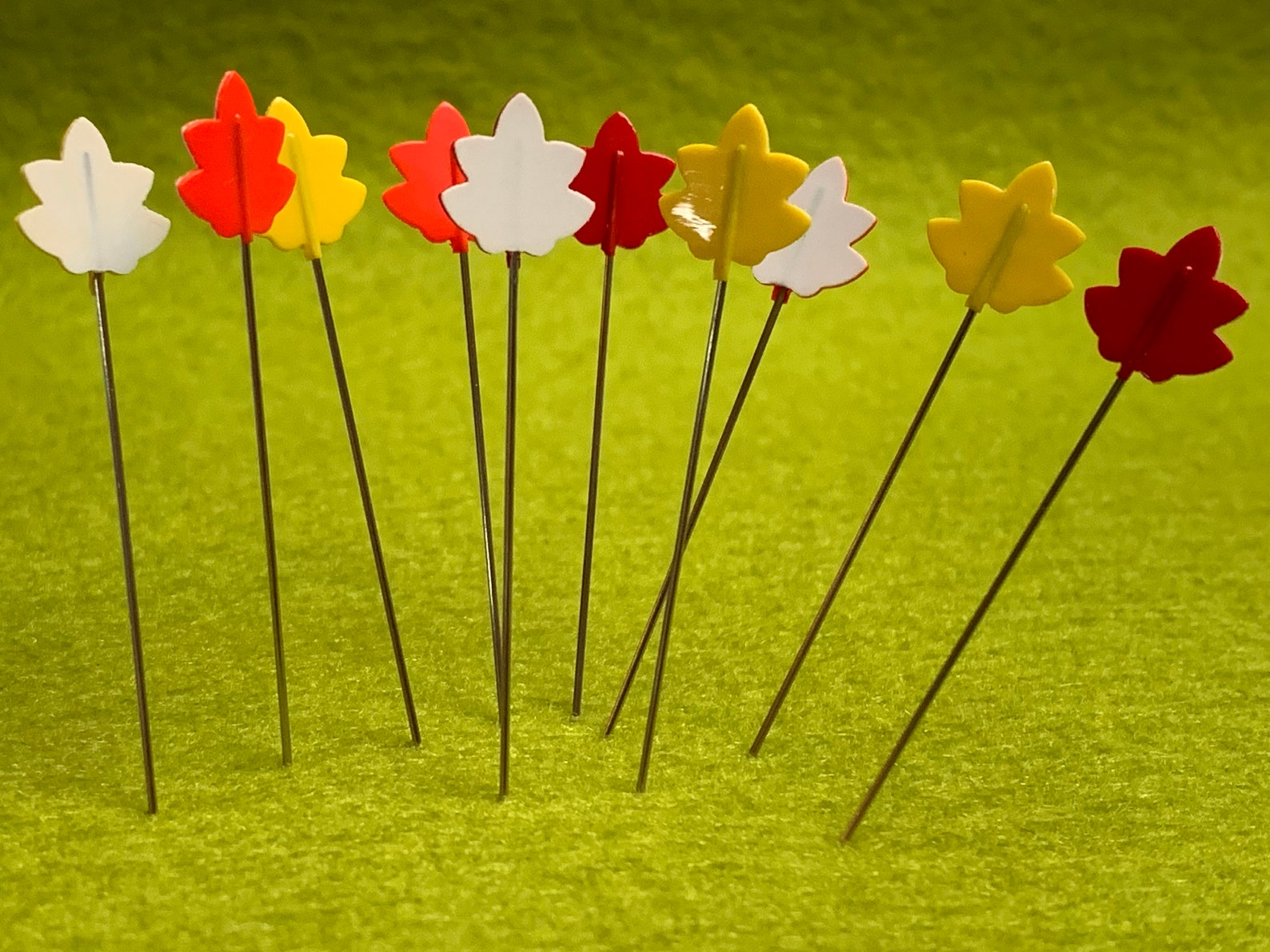 Momiji Pins From Tulip, 2 Inch Size. Autumn Leaves, Three Colors, 10 ...