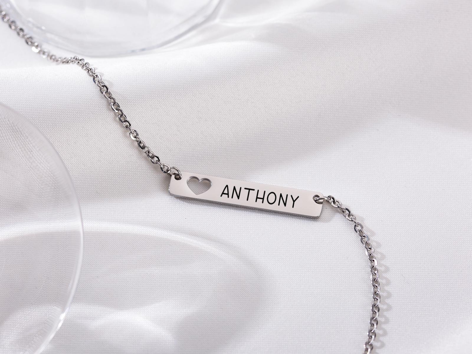 Custom Name Gold Bar Necklace,personalized Name Bar Necklace ...