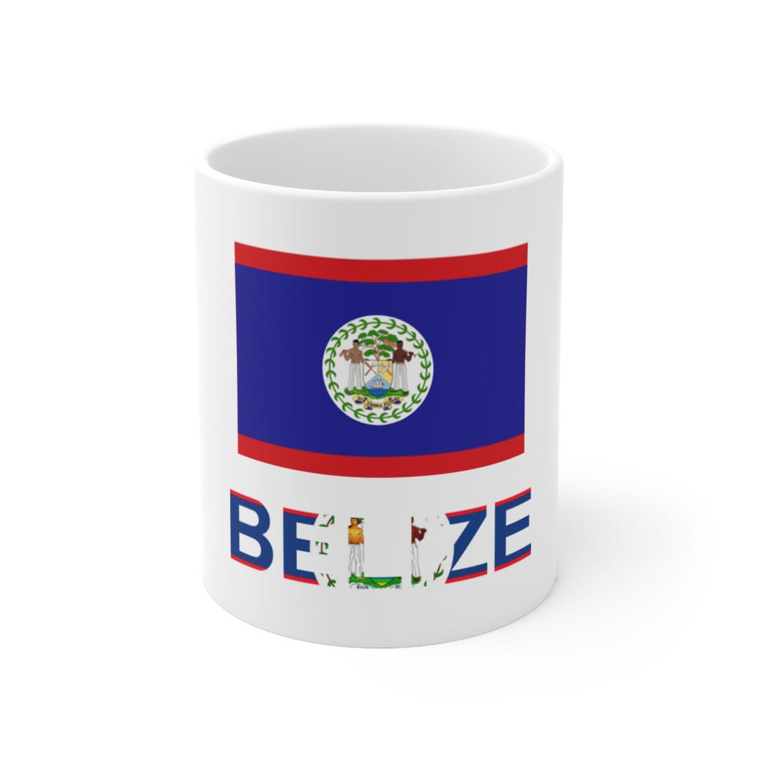 Belize Flag Mug, Belize Coffee Cup, Belize Souvenir Gift, Ceramic Mug ...