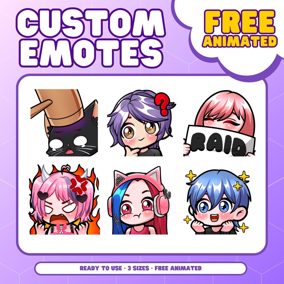 Custom Emotes | Twitch Emotes | Cute Emotes | Emote | Vtuber Emotes ...