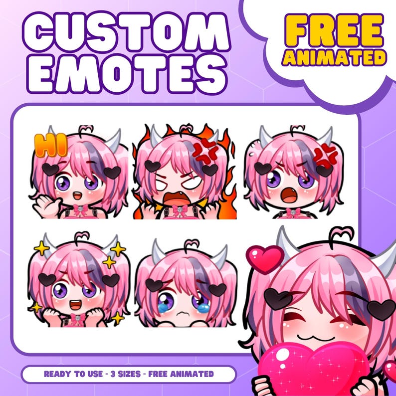 Custom Emotes Twitch Emotes Cute Emotes Emote Vtuber Emotes Sticker ...