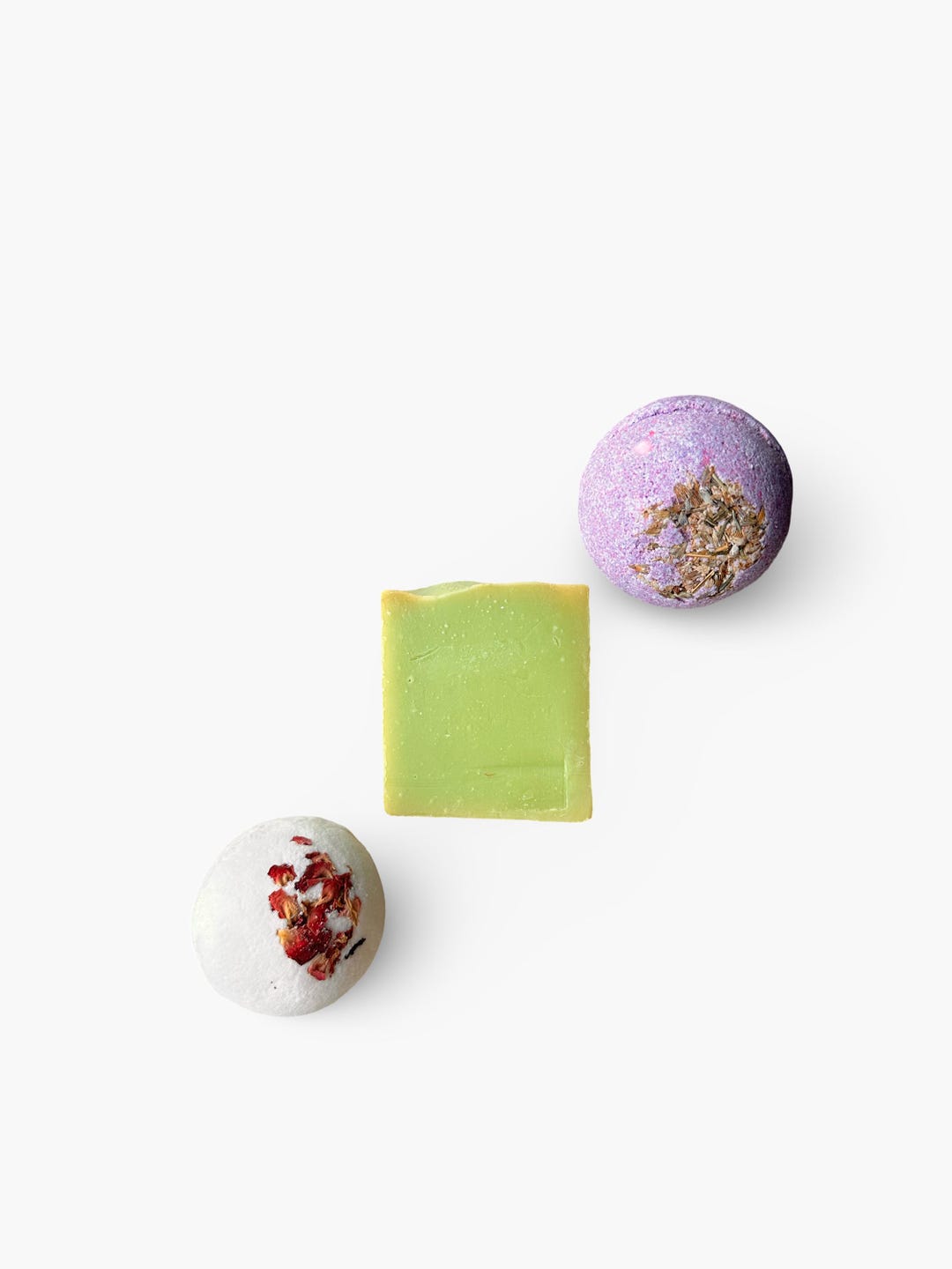 Handmade Soap and Bath Bomb Gift Set | Pine, Rose & Lavender - Etsy