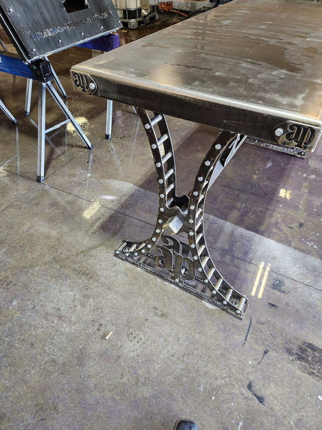 Industrial Style Table/bar & Matching LED Sign - Etsy