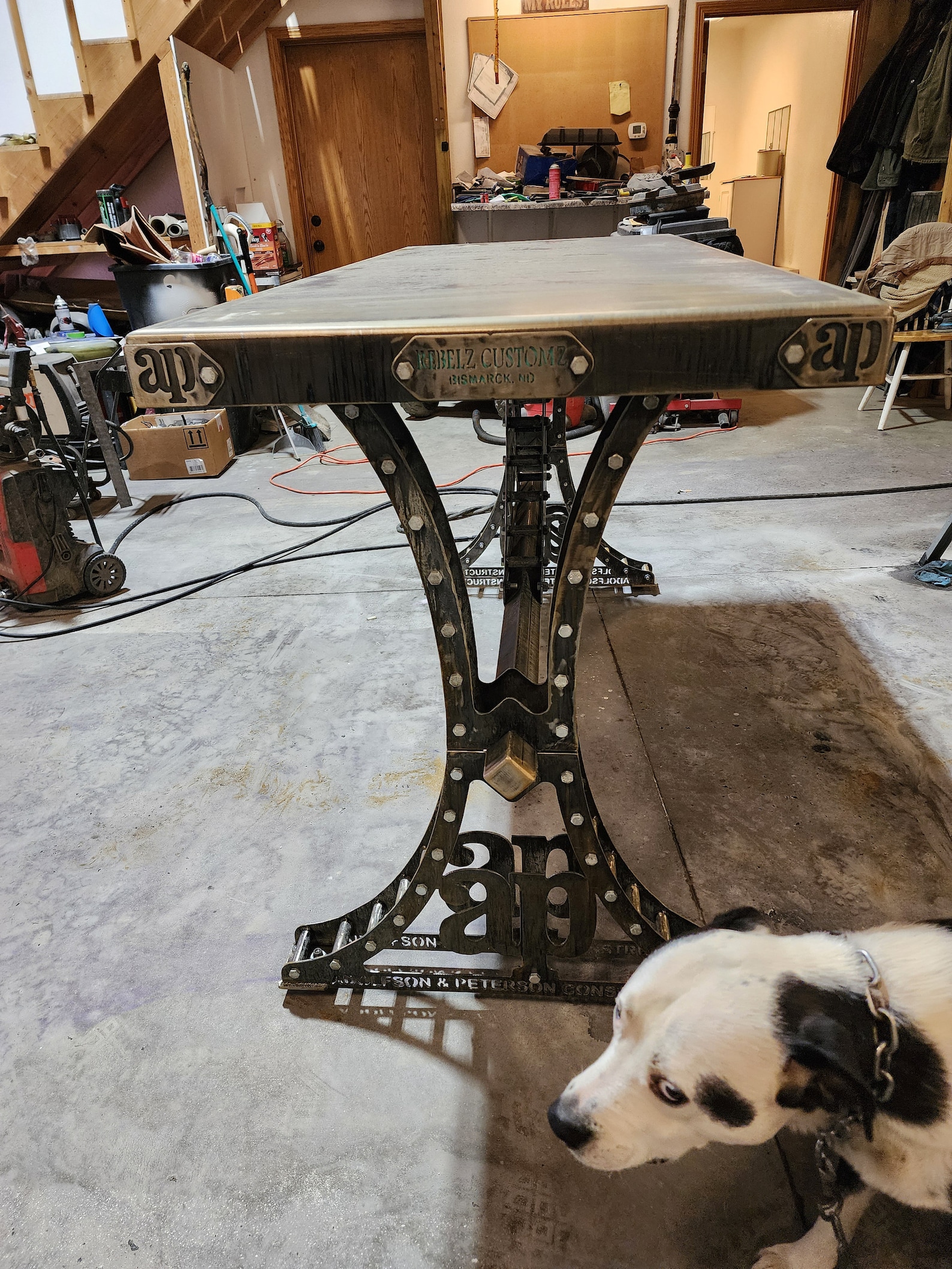 Industrial Style Table/bar & Matching LED Sign - Etsy