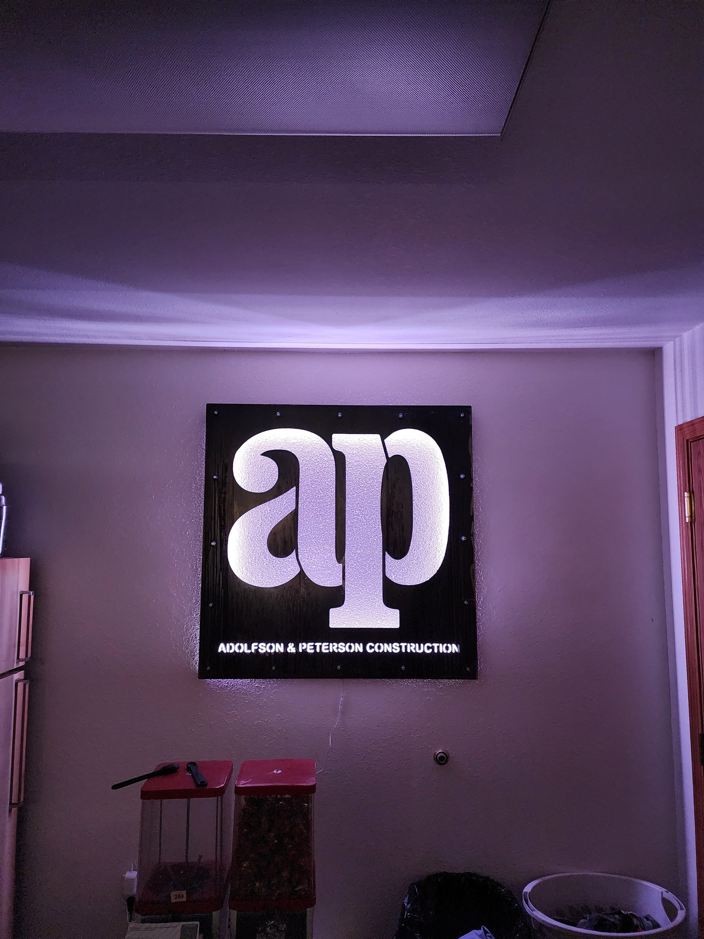 Industrial Style Table/bar & Matching LED Sign - Etsy