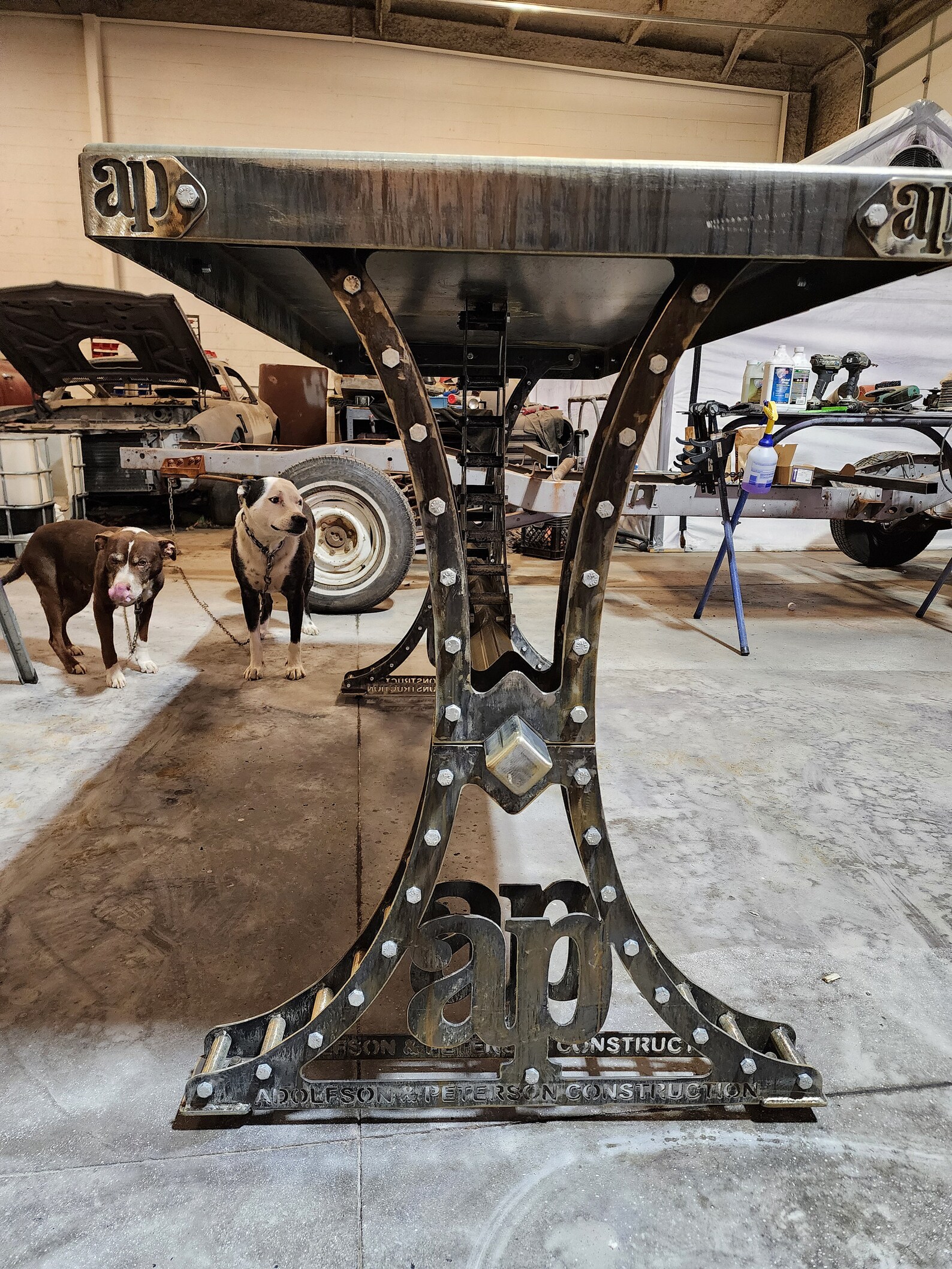 Industrial Style Table/bar & Matching LED Sign - Etsy