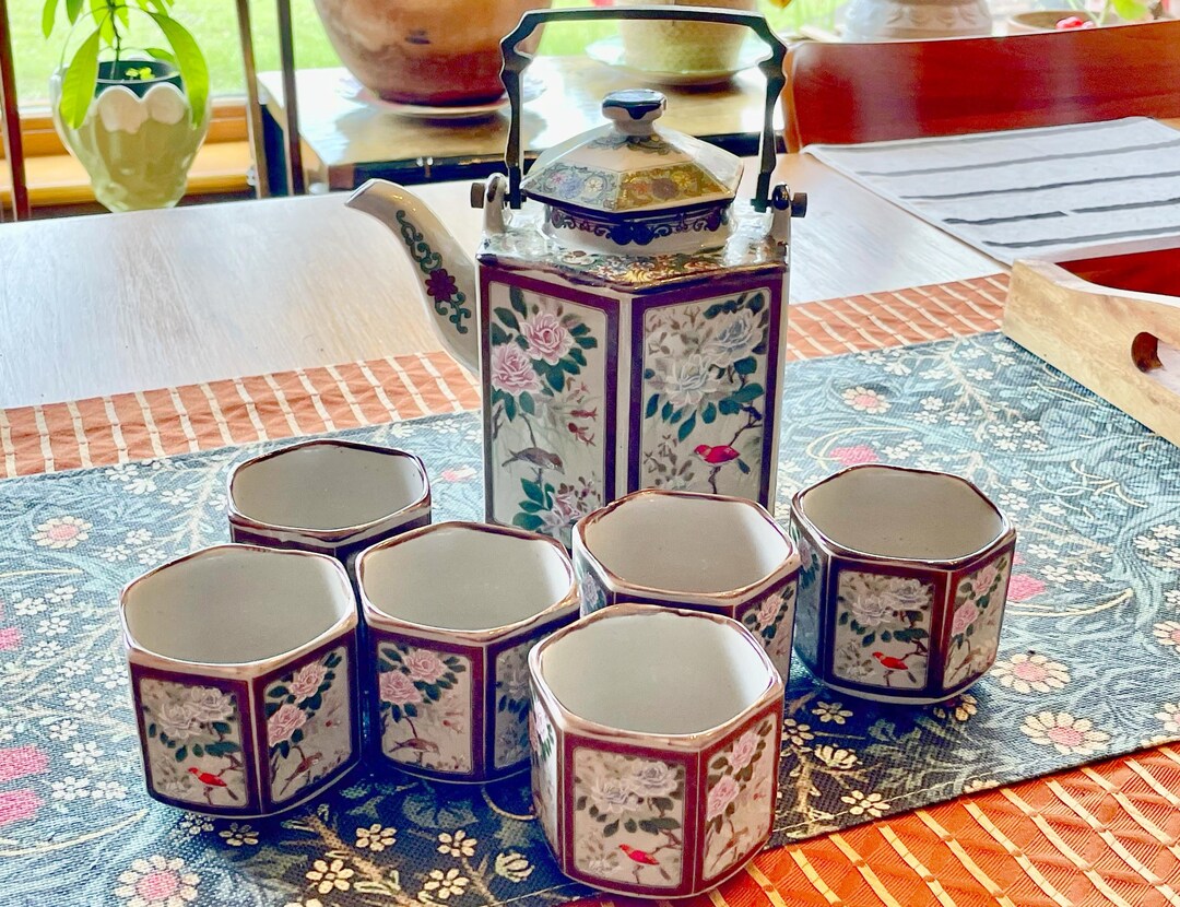 Antique Porcelain Chinese Tea Set 8 Pcs - Etsy