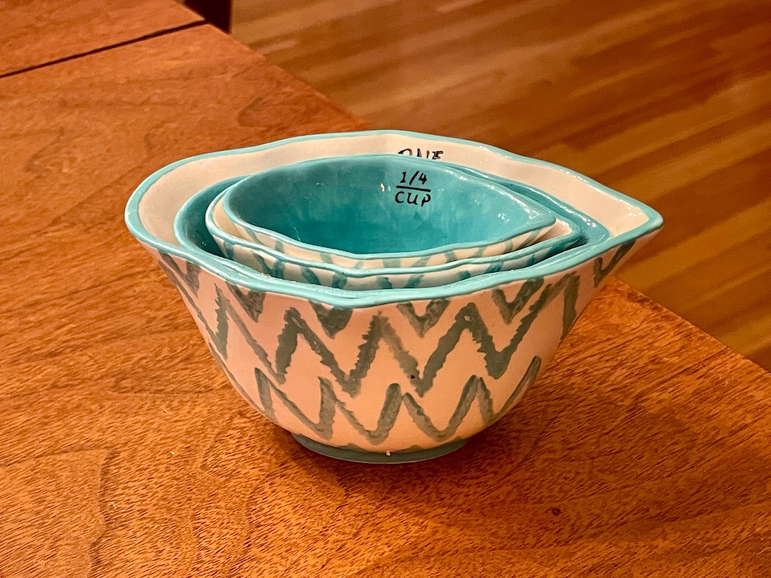 Unique 4-piece Set of Ceramic Nesting Measuring Cups - Etsy