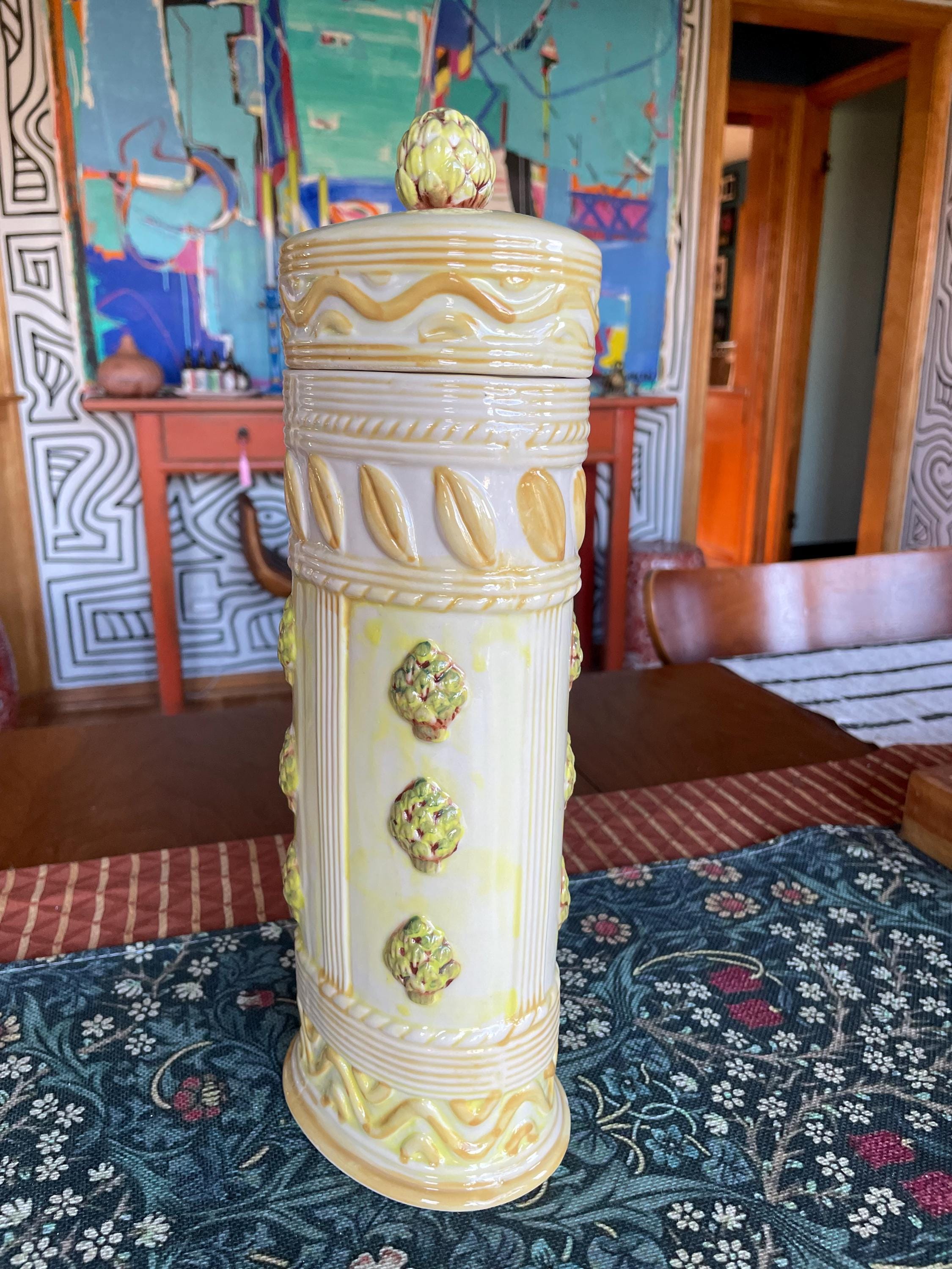 Tall Ceramic Spaghetti Container - Etsy