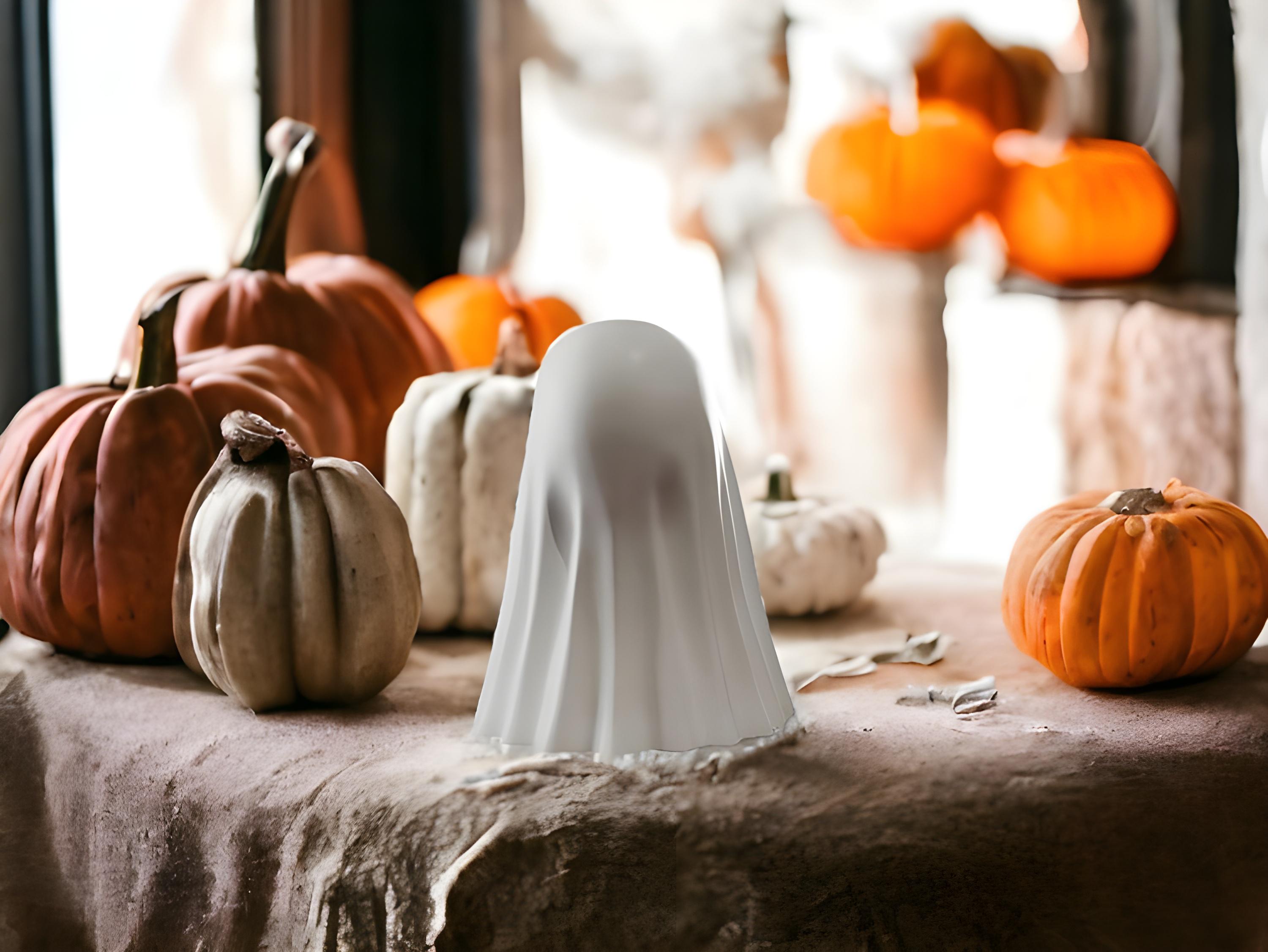 Middle Finger Spooky Ghost Figurine, Halloween Decor, Funny Ghost, Piss ...