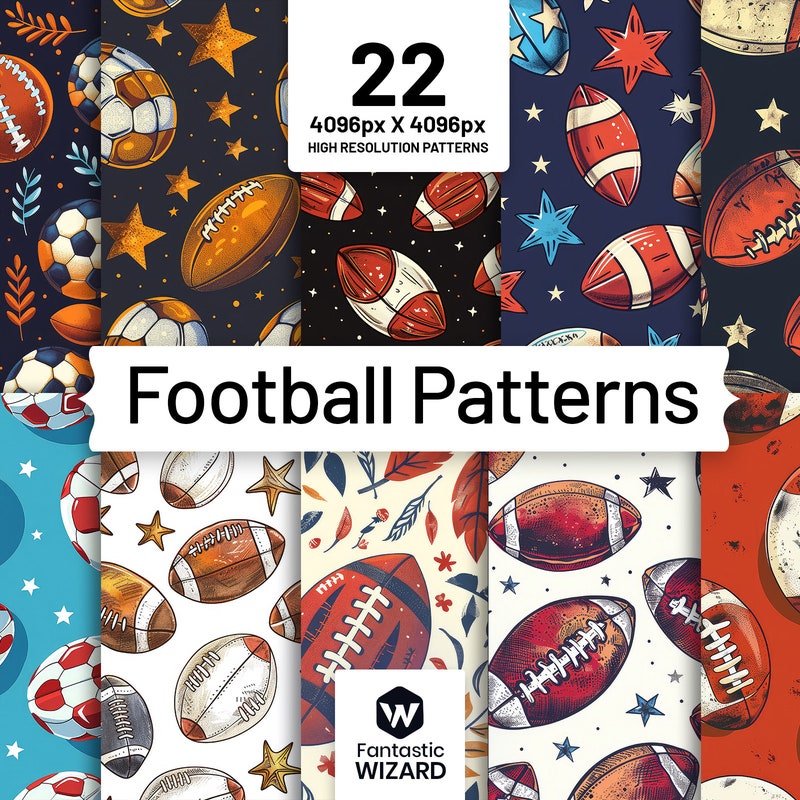 Football Pattern - Etsy