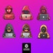 25 Hacker With Laptop Clipart Sticker Set, Transparent PNG Images, Tech ...