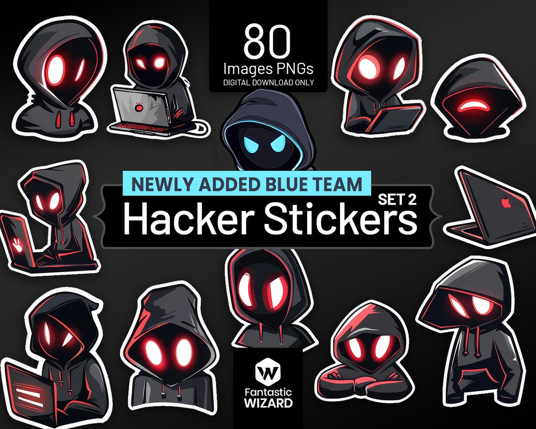 Hacker Laptop Clipart Sticker Set Pngs, Transparent PNG Images, Tech ...