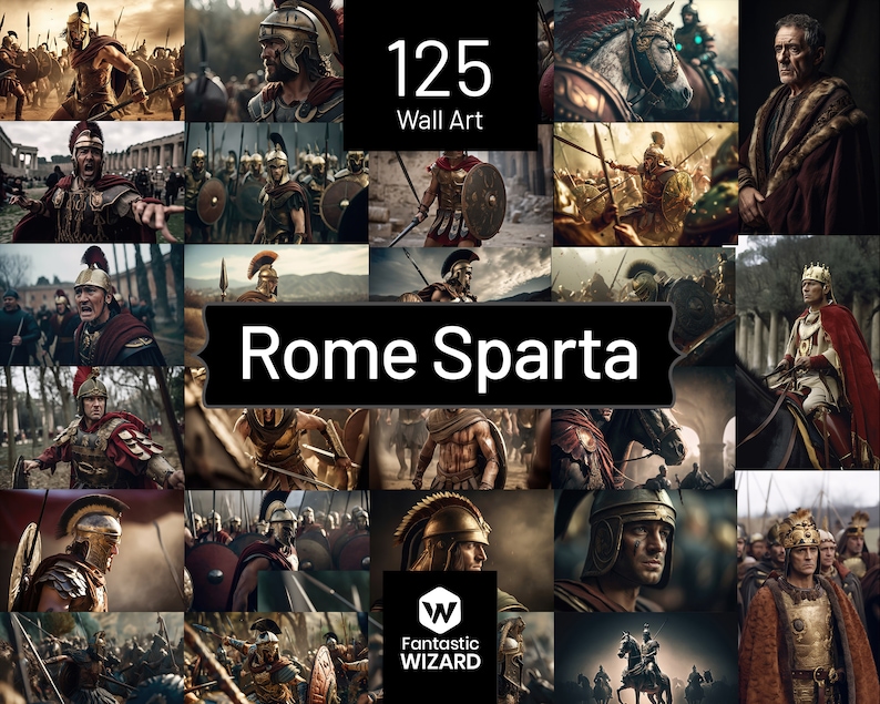 Roman Battle Wall Art, Sparta Warriors Wall Art, Rome History Photo ...