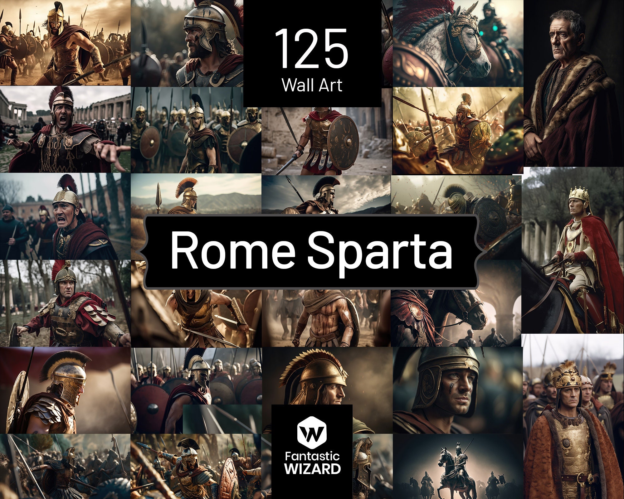 Roman Battle Wall Art, Sparta Warriors Wall Art, Rome History Photo ...
