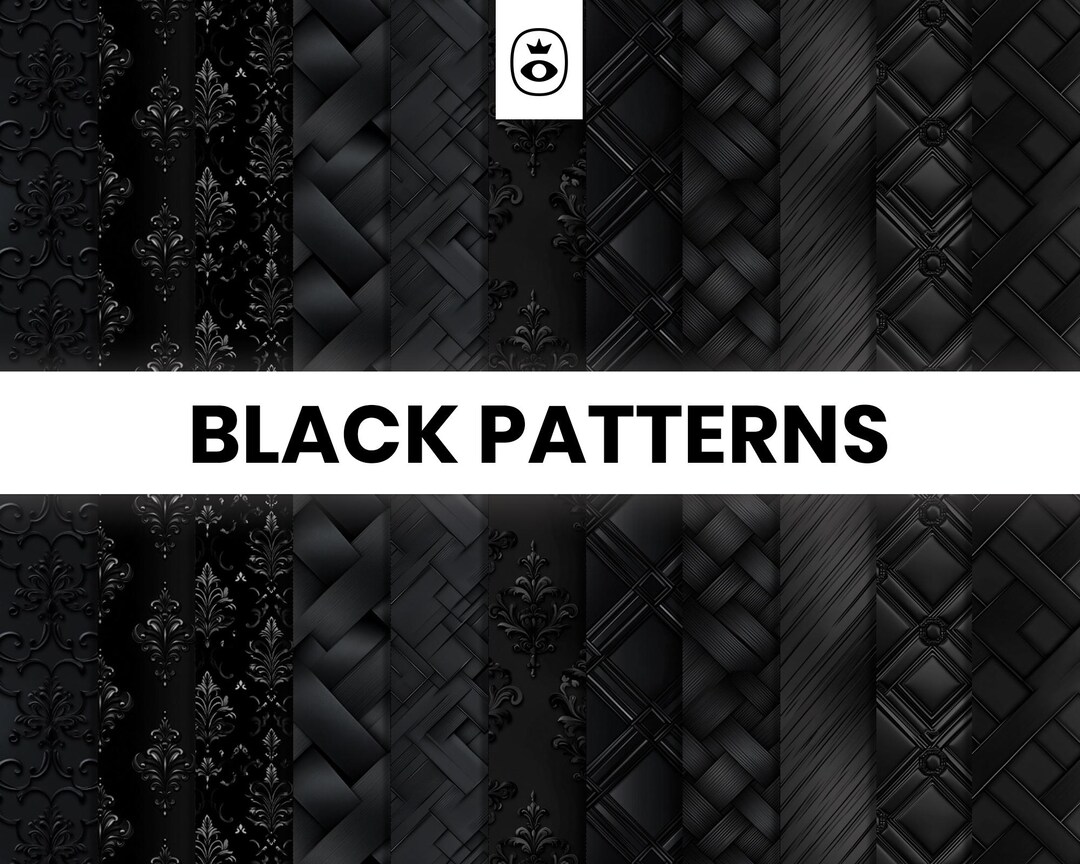 Seamless Black Patterns, Elegant Design, Black Digital Paper, Satin ...