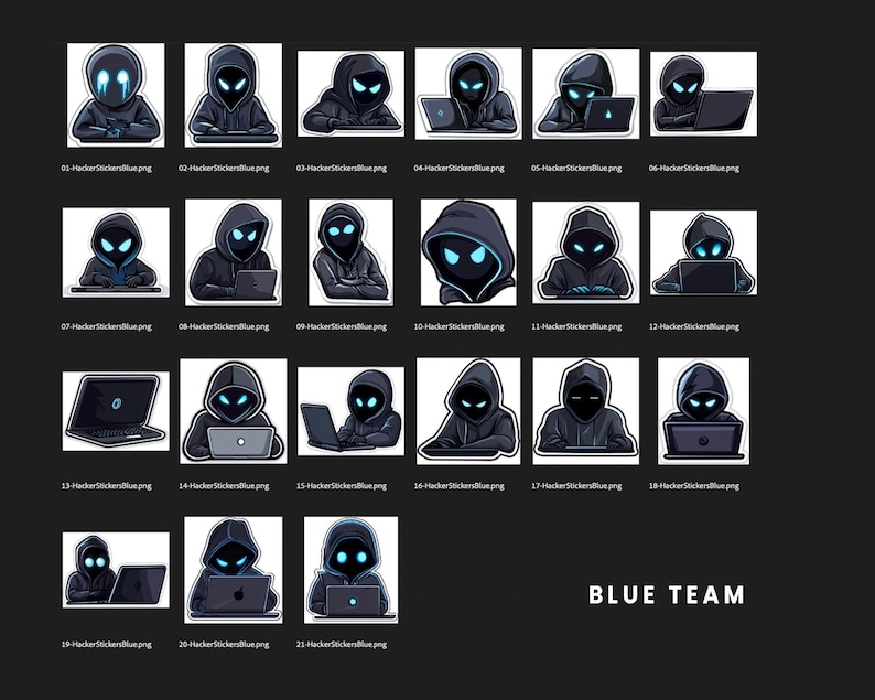 Hacker Laptop Clipart Sticker Set Pngs, Transparent PNG Images, Tech ...