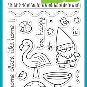 Lawn Fawn Gnome Sweet Gnome LF384 Stamp Set or LF518 Die Set Grad ...
