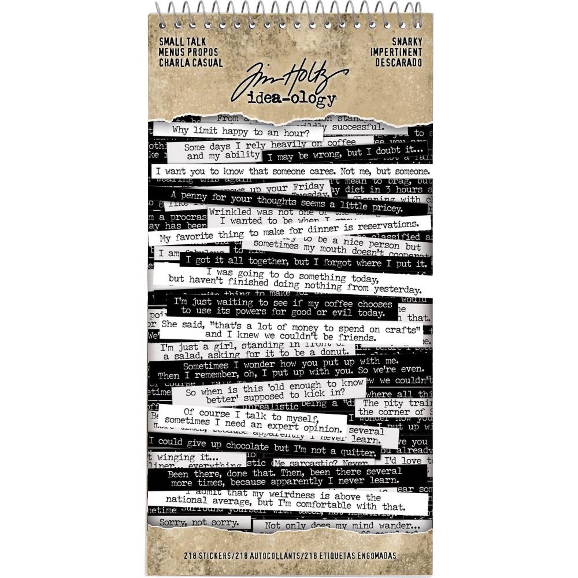 Tim Holtz Ideaology Stickers Chitchat Small Talkclippings - Etsy