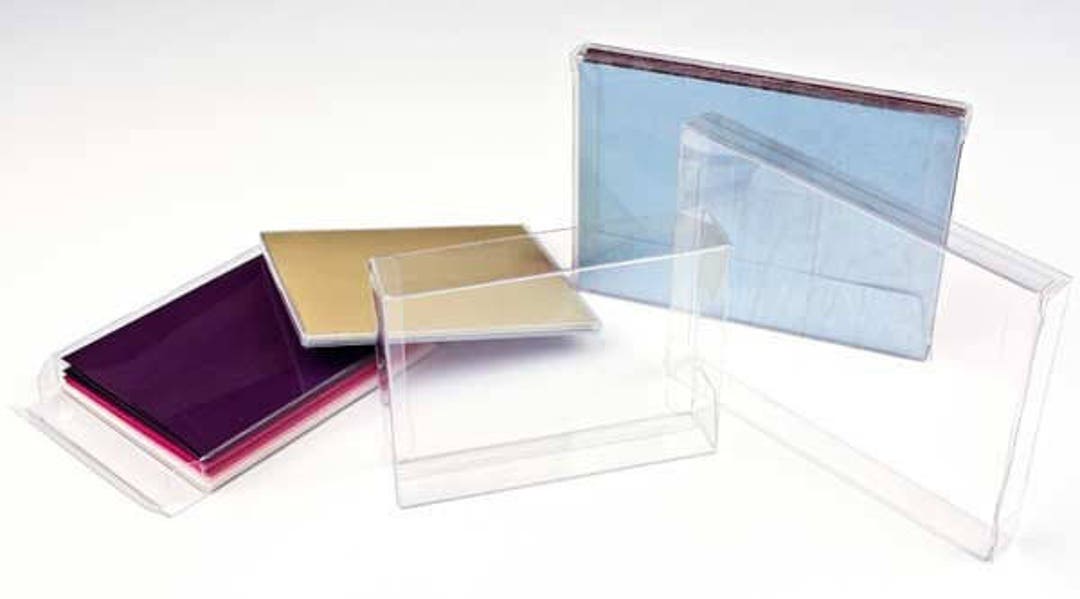 CB358 25 Clear Soft Fold Pop-up Boxes for A2 Card and Envelope Sets 4 1 ...