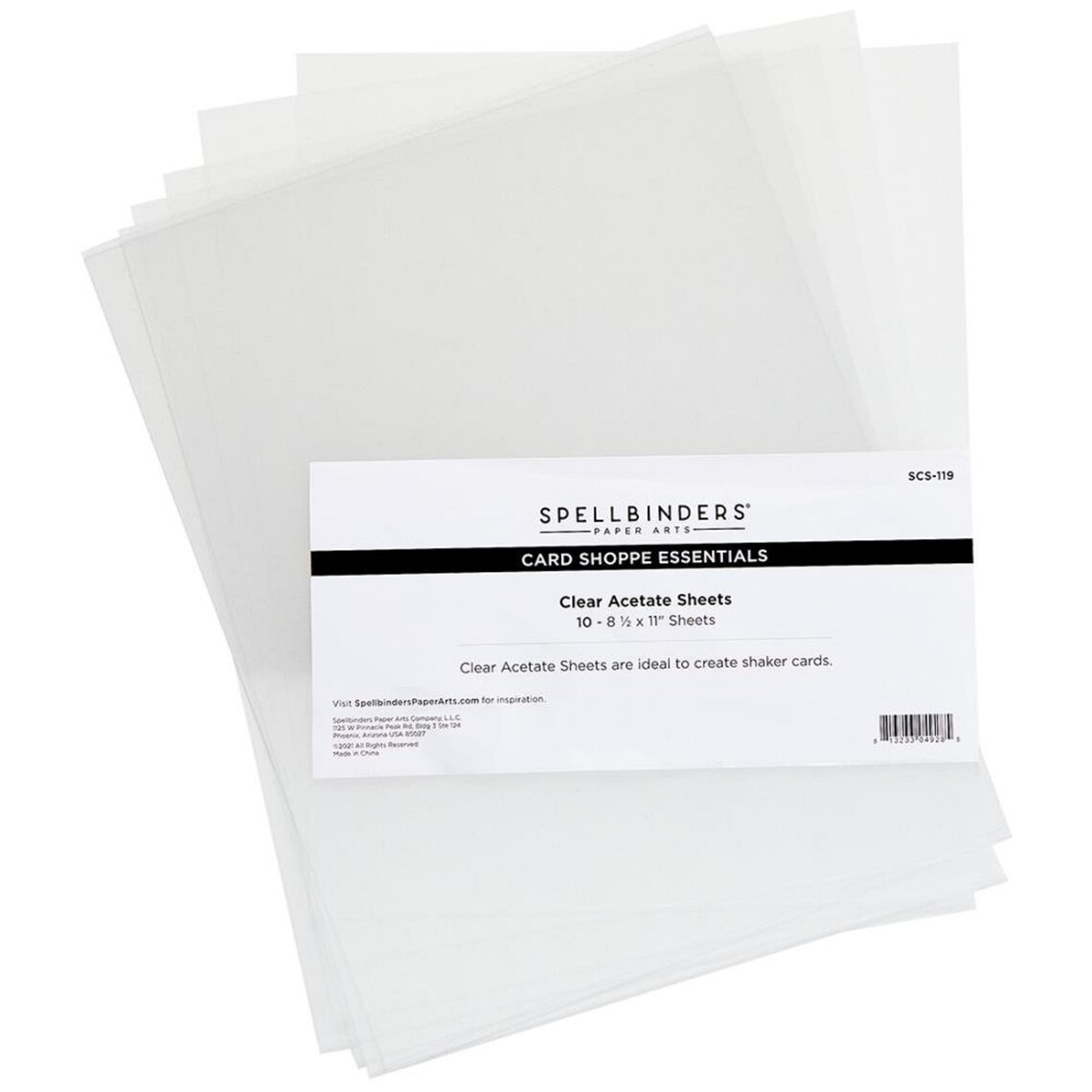 Spellbinders Acetate 8.5"x11" Sheets 10/pkg - Etsy