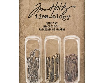 Tim Holtz Ideaology Metal Loop Pins 24 Pieces TH93200 | Etsy