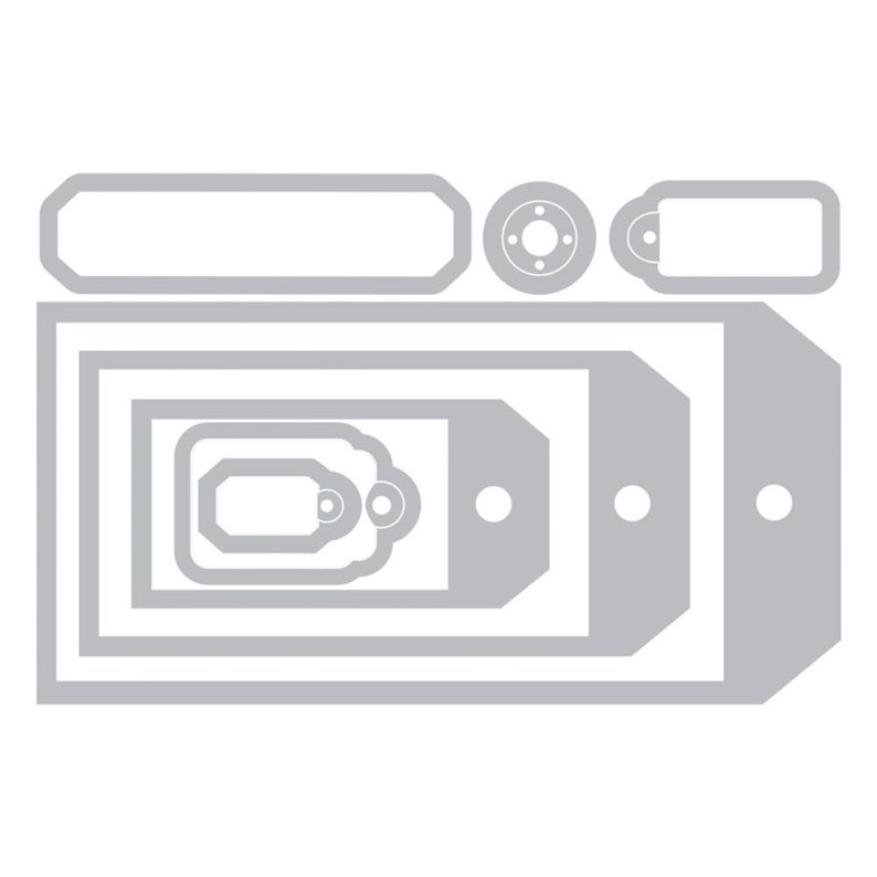 Sizzix / Tim Holtz Framelits Tag Collection Dies 658784 - Etsy