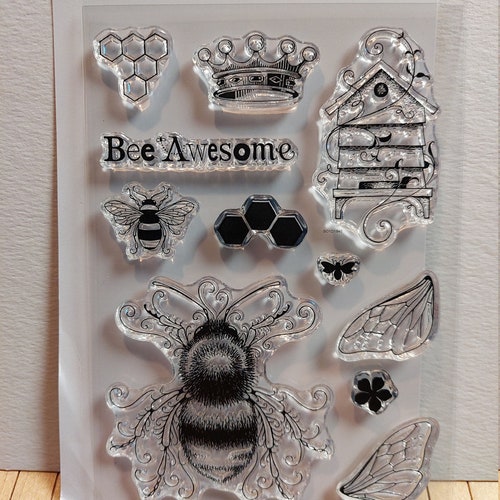 Pink Ink Wings Series Stamp Set Bee-utiful - Etsy