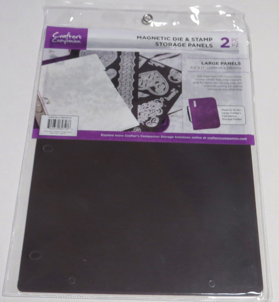 Crafters Companion EZ Magnetic Lrg Storage Panel 2 Pk. 8.5 X 11 Stamps ...