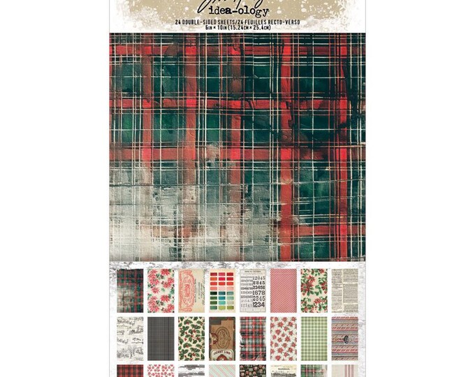 TH94443 Tim Holtz Ideaology Backdrops Double-sided Cardstock 6X10 24pc ...