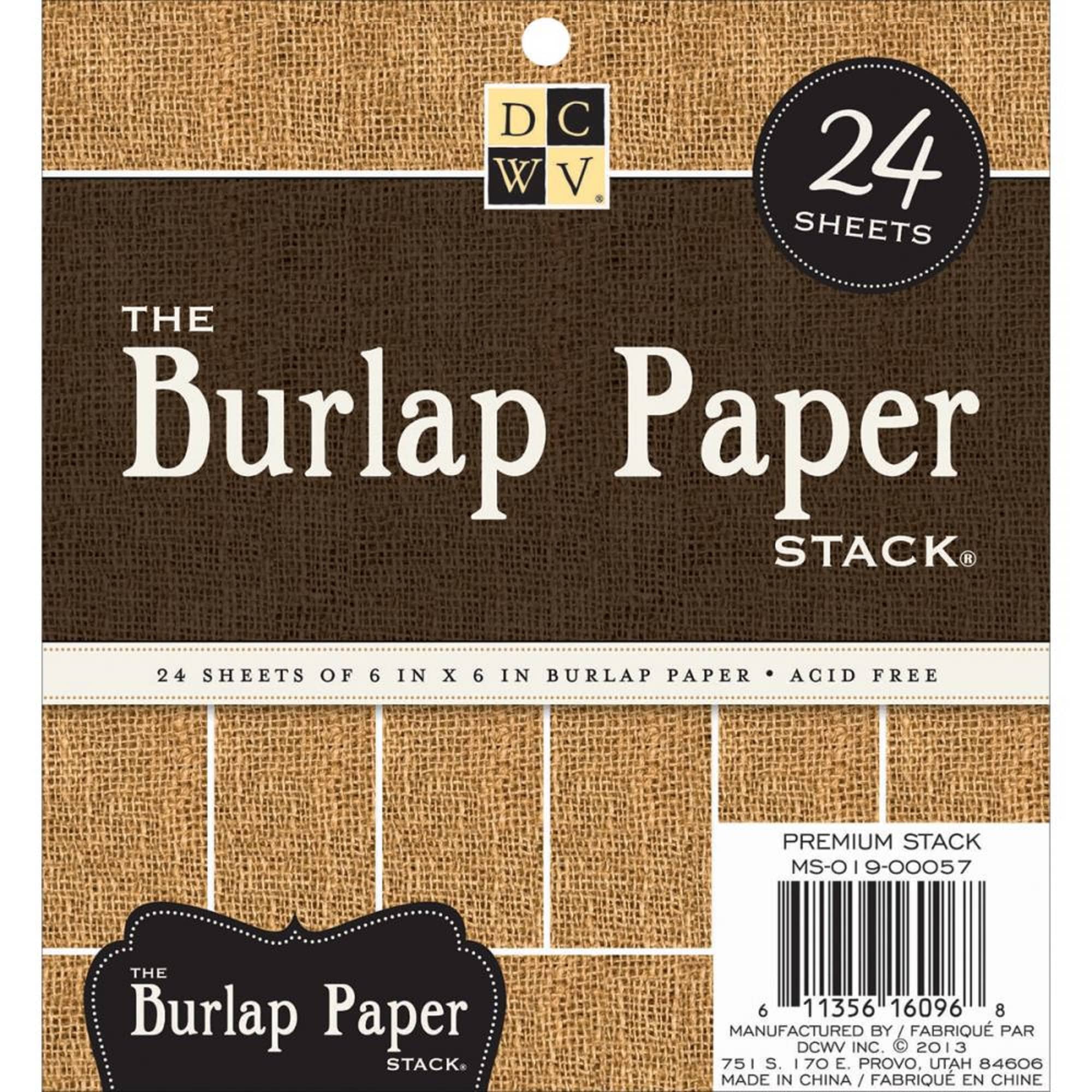 DCWV Burlap Paper Stack 6 X 6 24 Sheet Book - Etsy