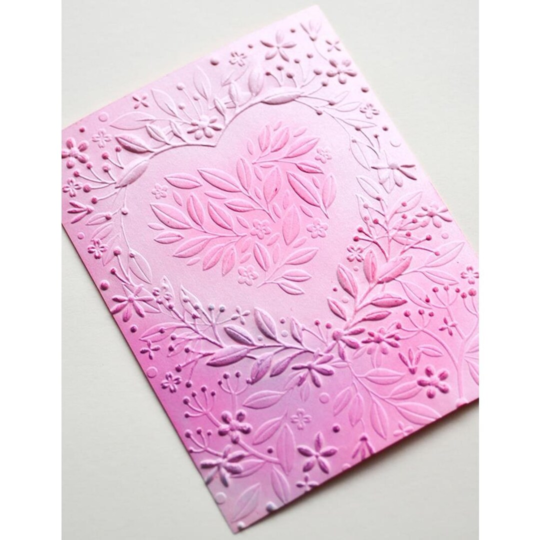 Memory Box Heart Bouguet 3D Texture Embossing Folder EF1006 - Etsy