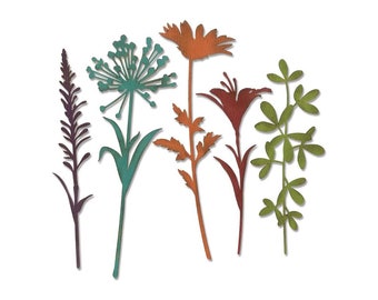 Sizzix Thinlits Tim Holtz Wildflower Stems 1 Dies 664163 | Etsy