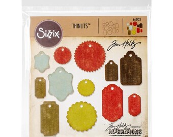 Sizzix / Tim Holtz Framelits Tag Collection Dies 658784 - Etsy