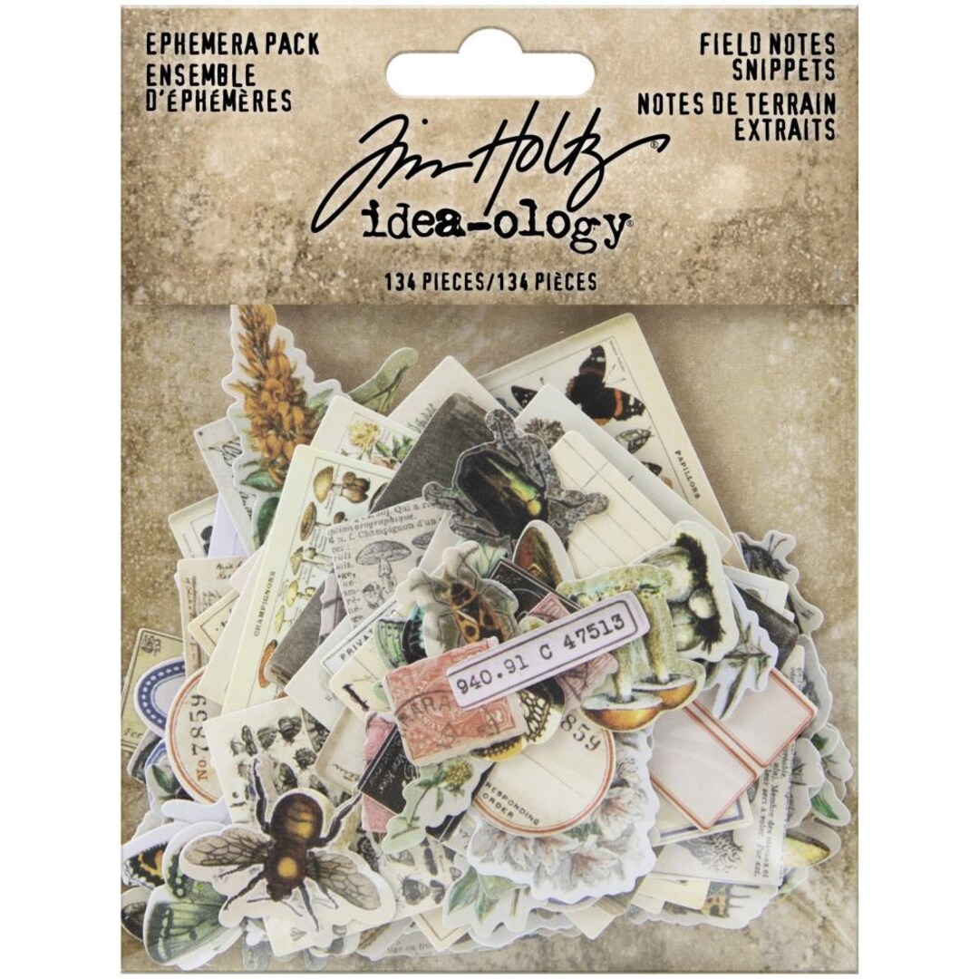 Tim Holtz Idea-ology Field Notes Snippets Pack 134 Pieces TH94049 - Etsy