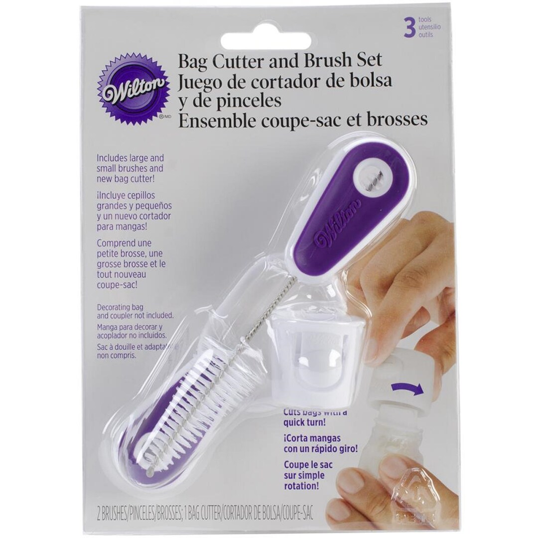 Wilton-bag Cutter and Brush Set 3 Essential Tools 414-1012 Cake ...