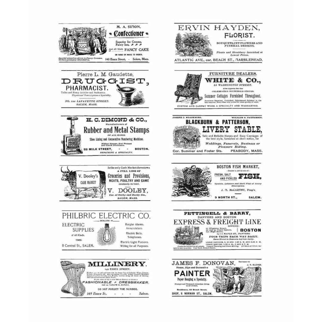 Tim Holtz /stampers Anonymous Adverts CMS101 Cling Stamp Set 12pc. - Etsy